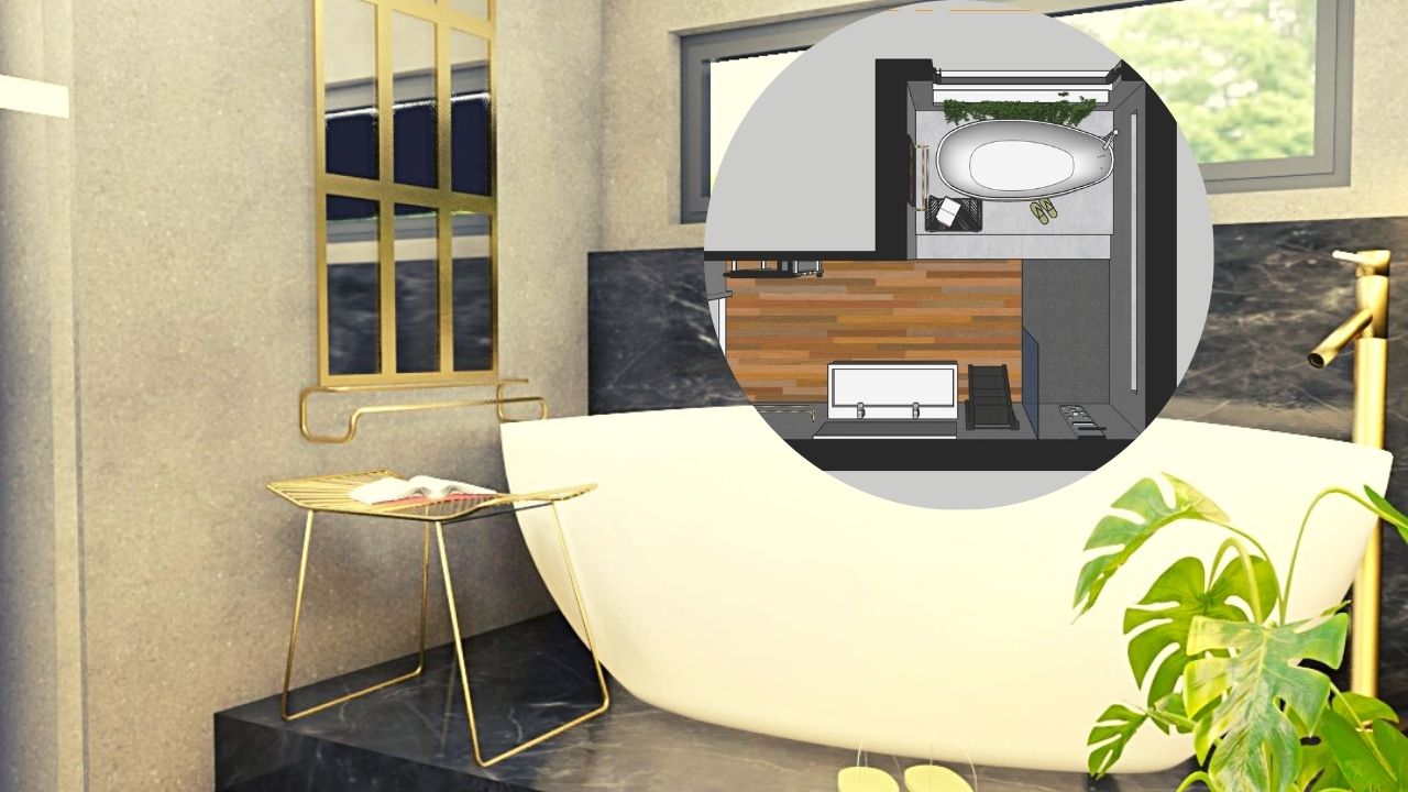 4 exemples de plan salle de bain douche et baignoire